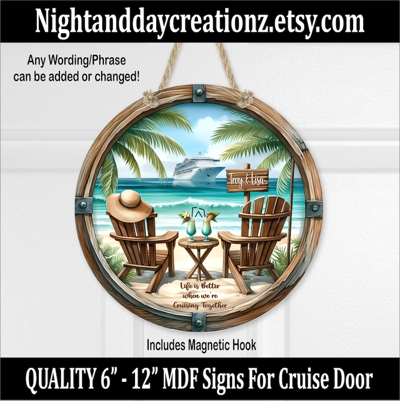 Couples Cruise Door Sign: Magnetic Cabin Decoration - Etsy