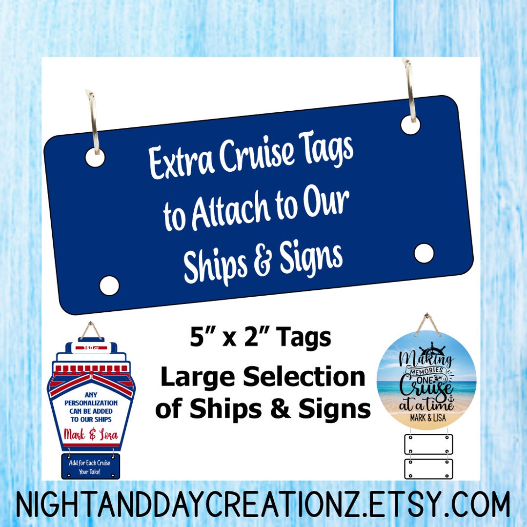 Personalized Cruise Sign Tags: Cruise Ship Door Decor (5" X 2") - Etsy