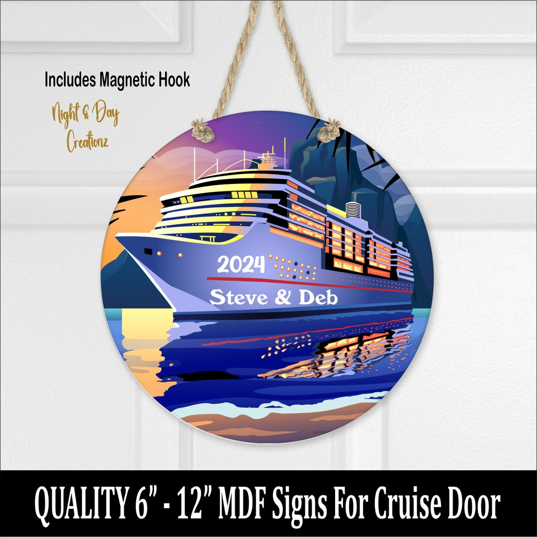 Cruise Ship Sign, Cruise Ship Personalized Door Sign, Cruise Trip Sign ...