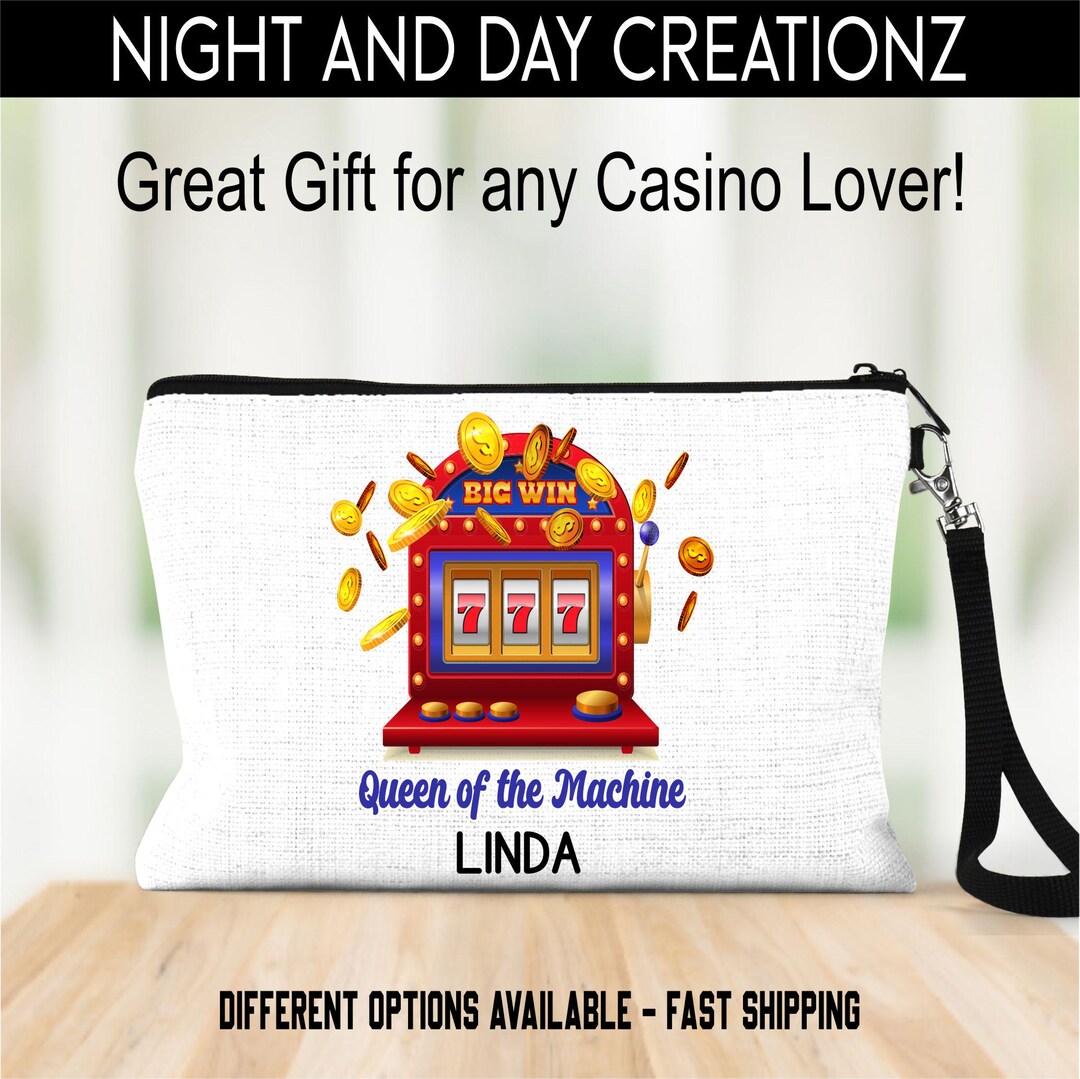 Casino Bag, Casino Personalized Bag, Personalized Wristlet, Casino Cash ...