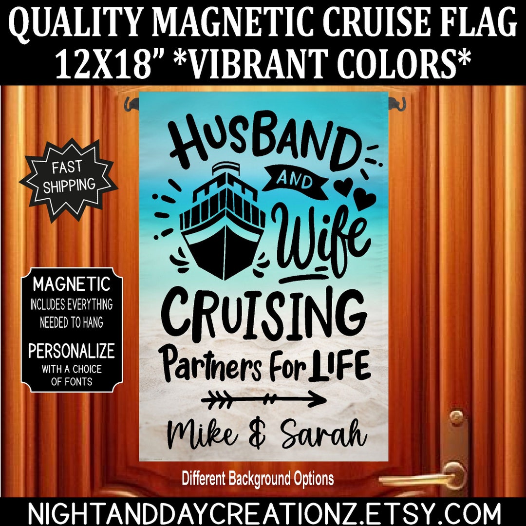 Cruise Flag, Husband and Wife Cruise Door, Personalized Cruise ...