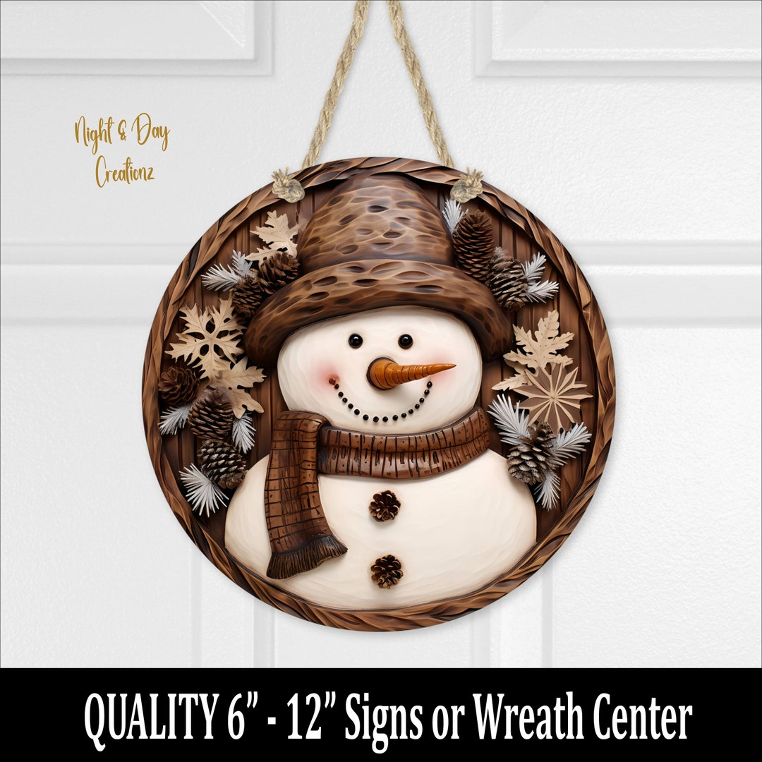 Snowman Hanging Sign, Winter Decor, Welcome Snowman, Wall Decor ...