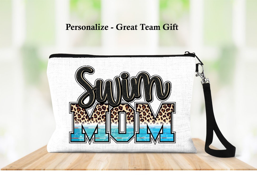 Swim Mom Bag, Personalized Swimming Mom Wristlet, Swim Gifts, Swim Team ...