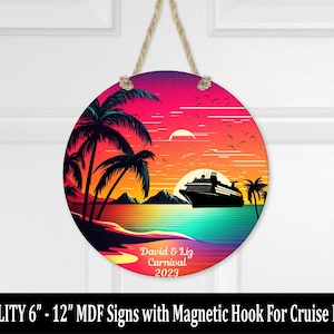 Personalized Cruise Door Sign: Tropical Vacation Decor - Etsy