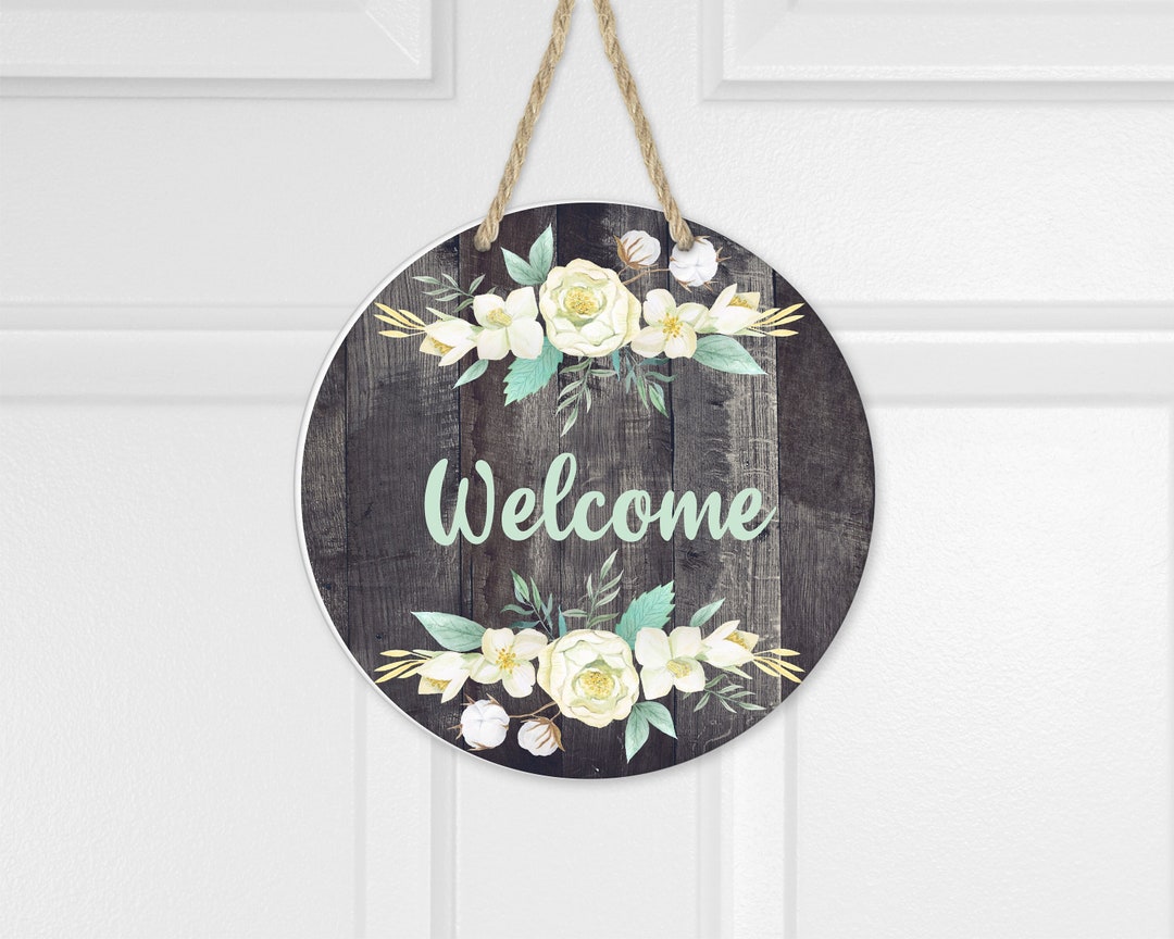 Welcome Sign Door Sign Welcome Round Sign Welcome Decor - Etsy