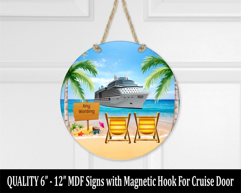 Personalized Cruise Door Sign: Tropical Vacation Decor - Etsy