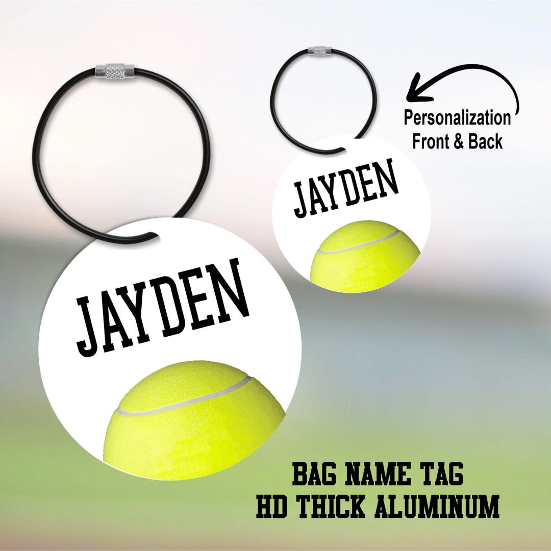 Tennis Bag Tag, Tennis Bag Name Tag, Tennis Gifts, Tennis Gear, Tennis ...