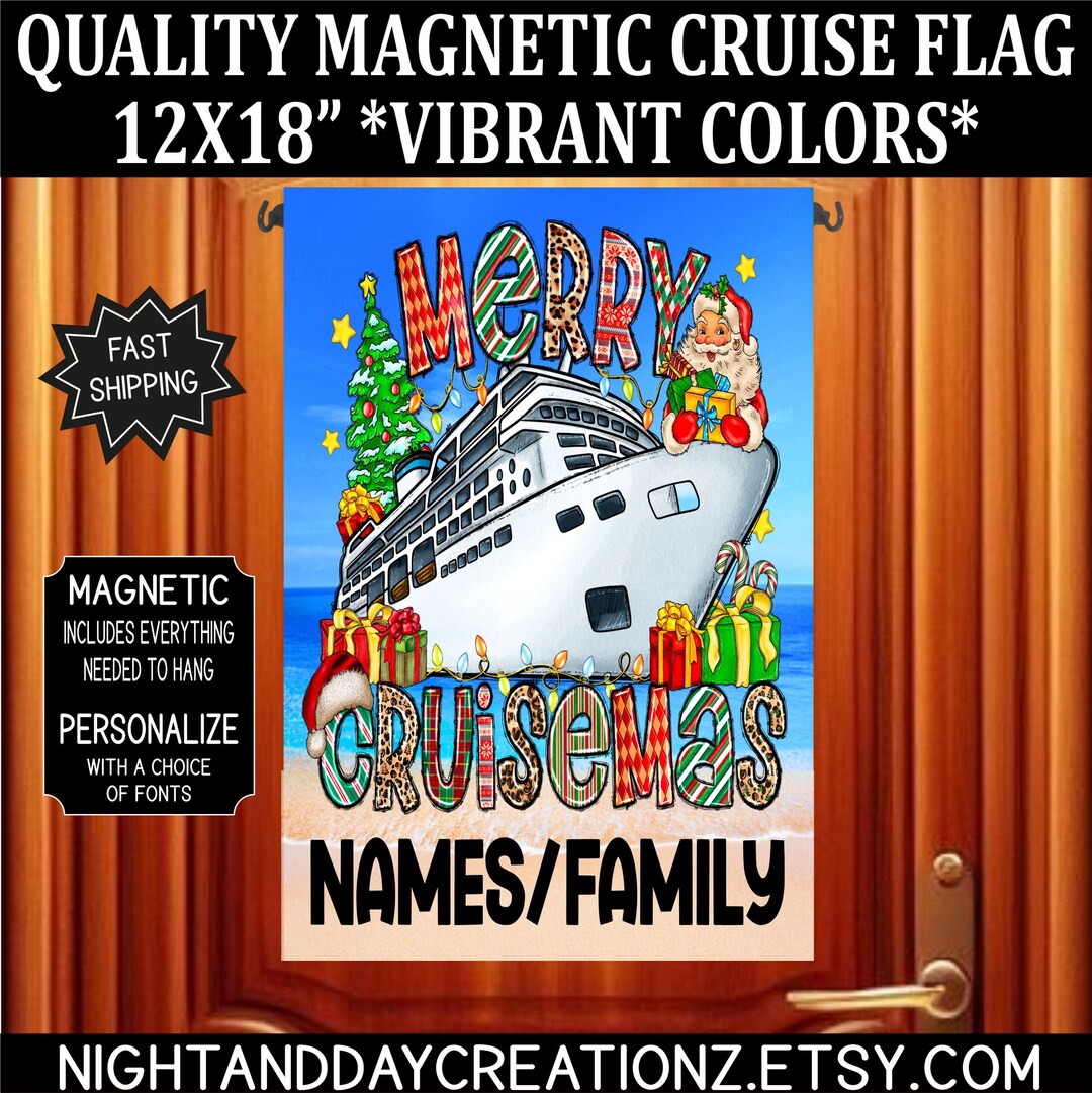 Christmas Cruise, Christmas Cruise Flag Magnet, Cruise Flag, Cruise ...