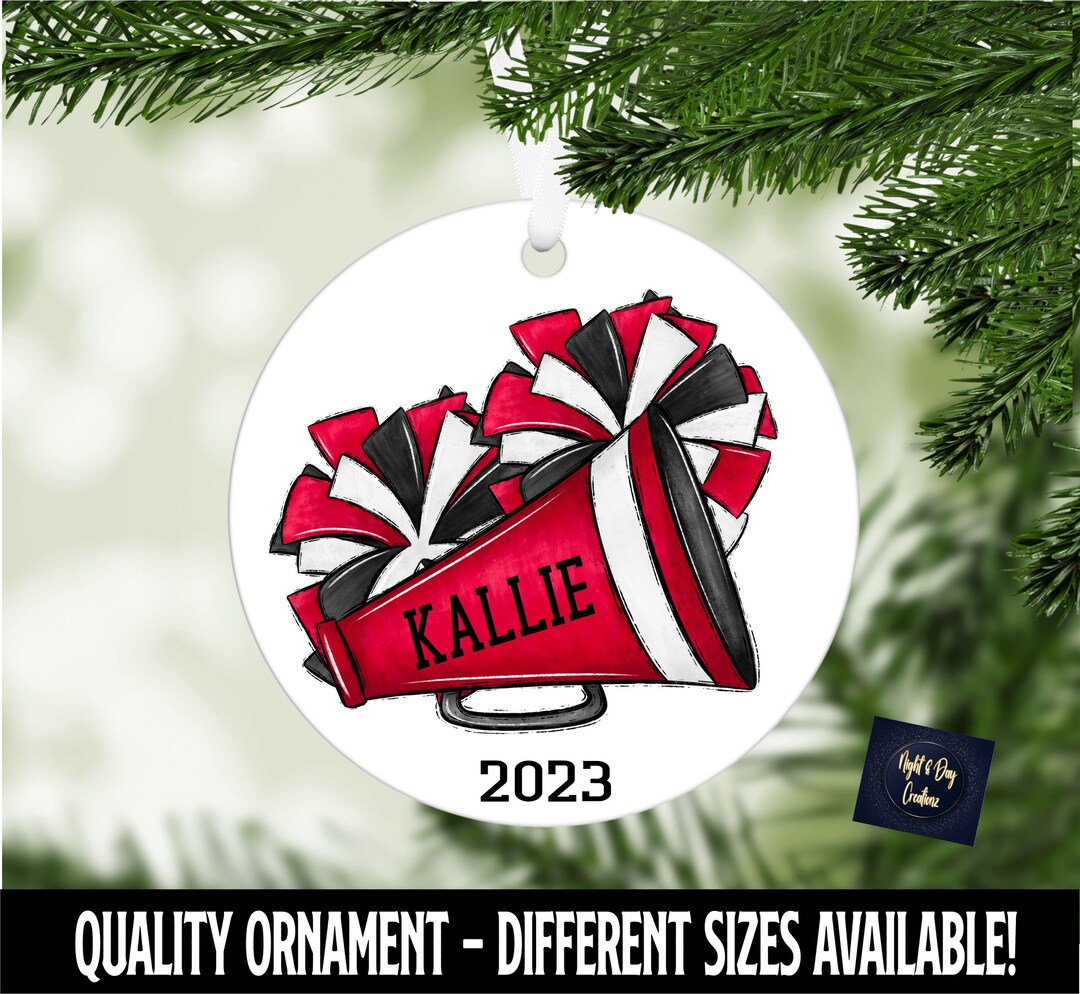 Cheerleading Ornament, Personalized Christmas Ornament, Cheer Ornament ...