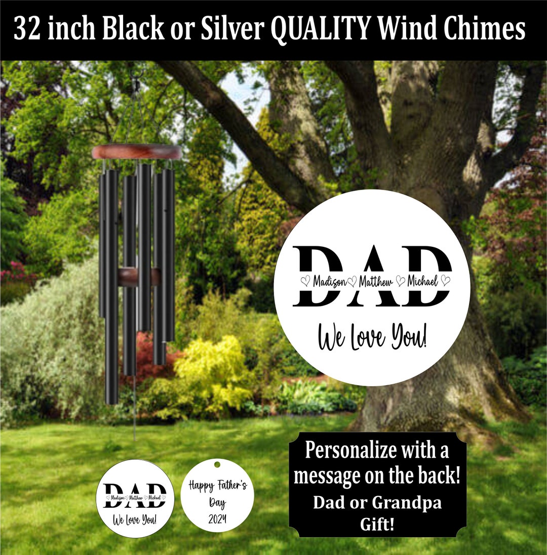 Dad Wind Chime, Father's Day Gift, Dad, Grandpa, Custom Gifts, Wind ...