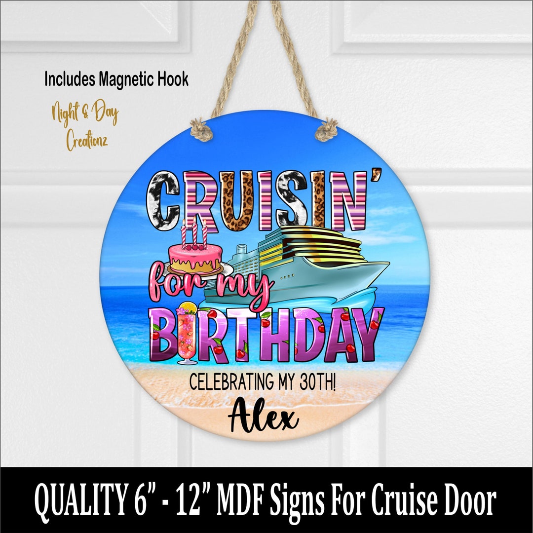 Birthday Cruise Door Sign, Cruise Door Magnet, Anniversary Trip, Girls ...