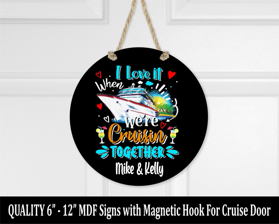 Family Cruise Ship Sign, Caribbean Cruise Ship Personalized Door Sign ...