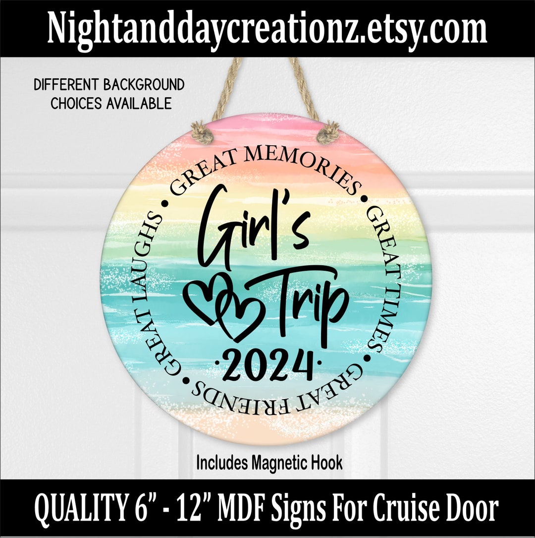 Personalized Girls Trip Cruise Door Sign - Etsy