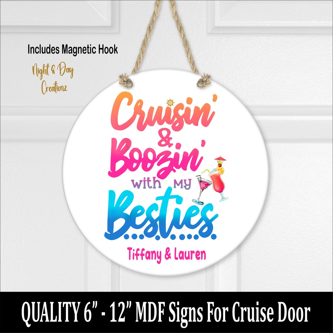 Friend Cruise, Besties Sign, Cruise Ship Sign, Personalized Cruise ...