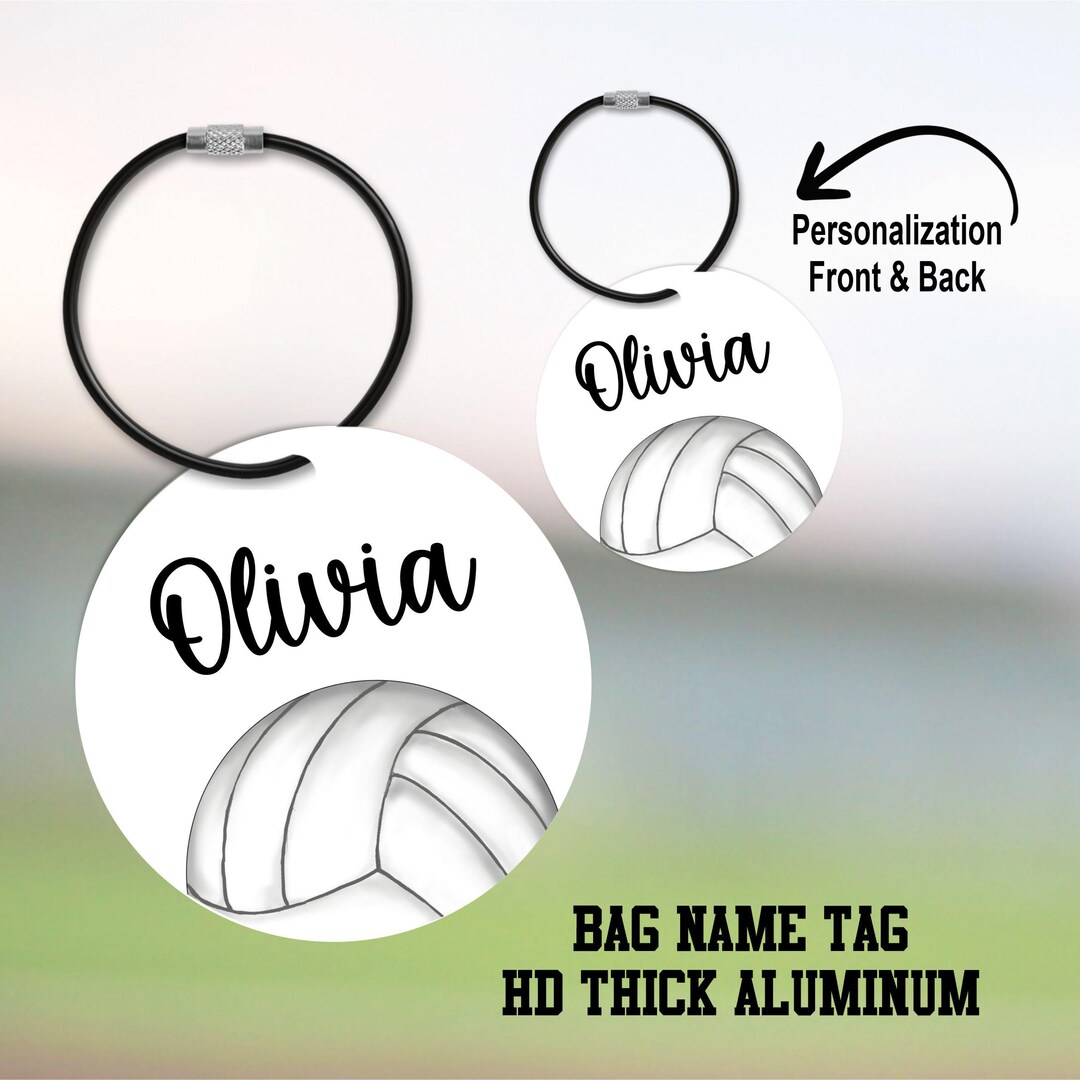 Volleyball Bag Tag, Volleyball Name Tag, Volleyball Team Gift ...