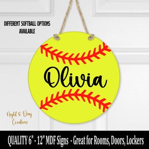 Personalized Softball Sign: Kids Room Sports Decor - Etsy