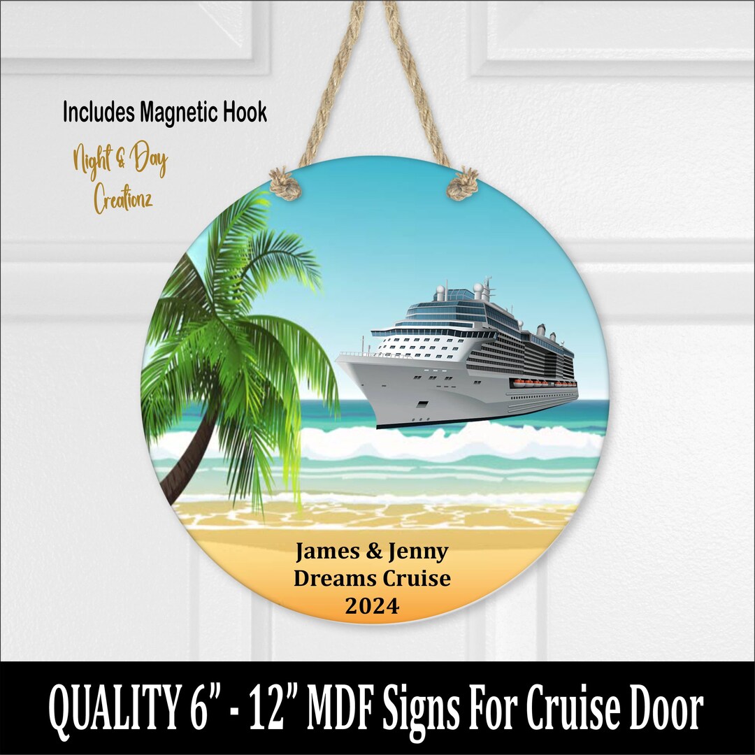 Cruise Ship Sign, Cruise Ship Personalized Door Sign, Cruise Trip Sign ...