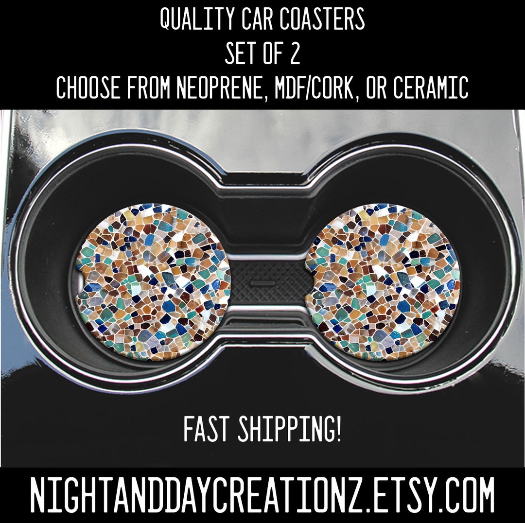 Agate Stone Car Coaster Set: Cup Holder Accessory - Etsy