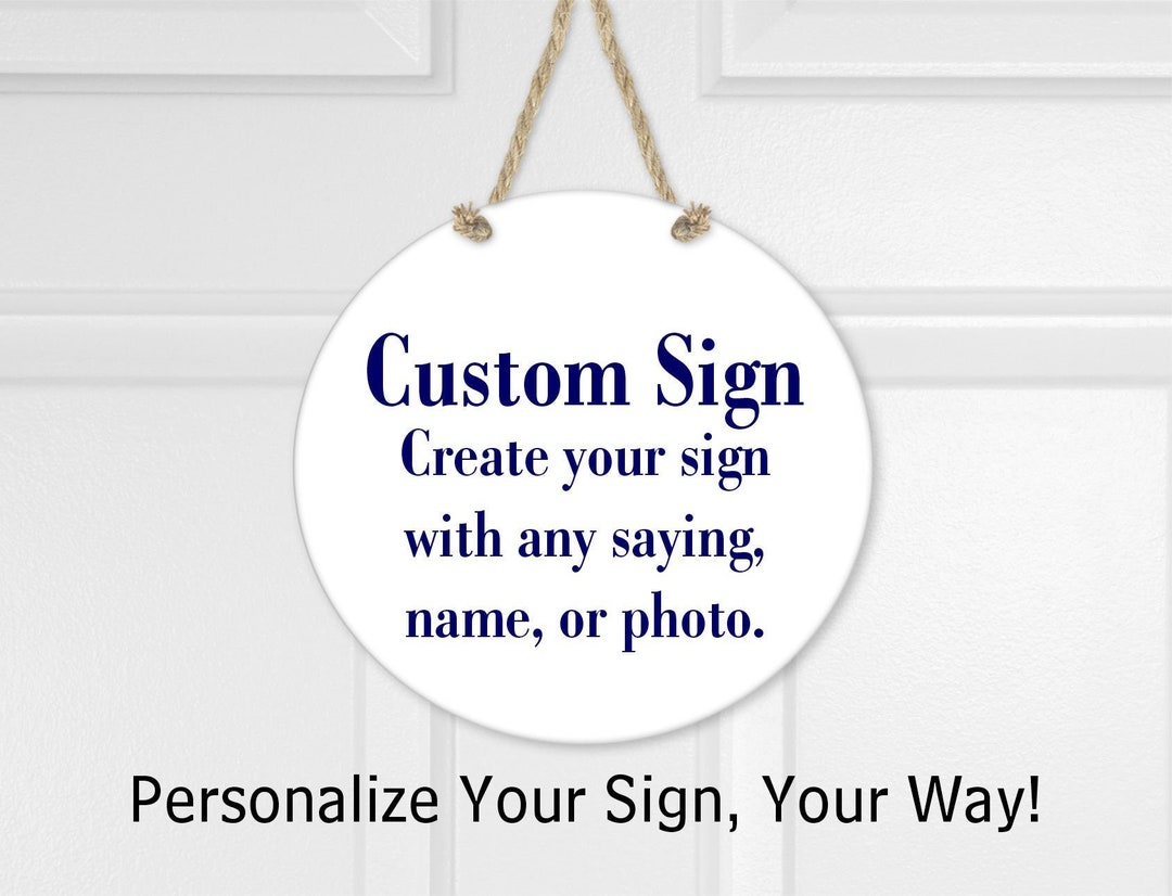 Custom Printed Welcome Sign: Personalized Door Hanger, Office Decor - Etsy