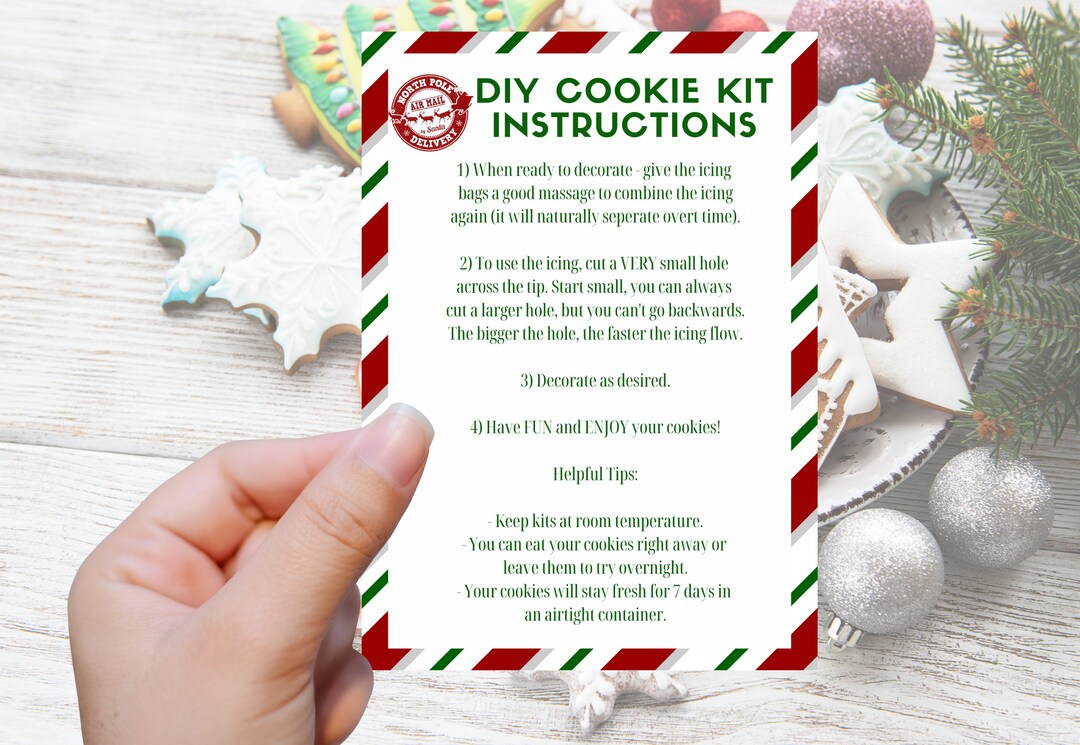 Cookie Kit Instructions Digital Download, Instant Download Editable ...