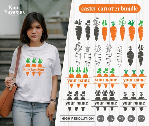 Easter Carrot SVG Carrots Cut Carrot Shape DXF Carrots - Etsy