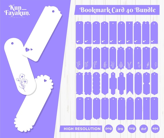 Bookmark Svg Bookmark Template Bundle Svg Bookmark Label - Etsy