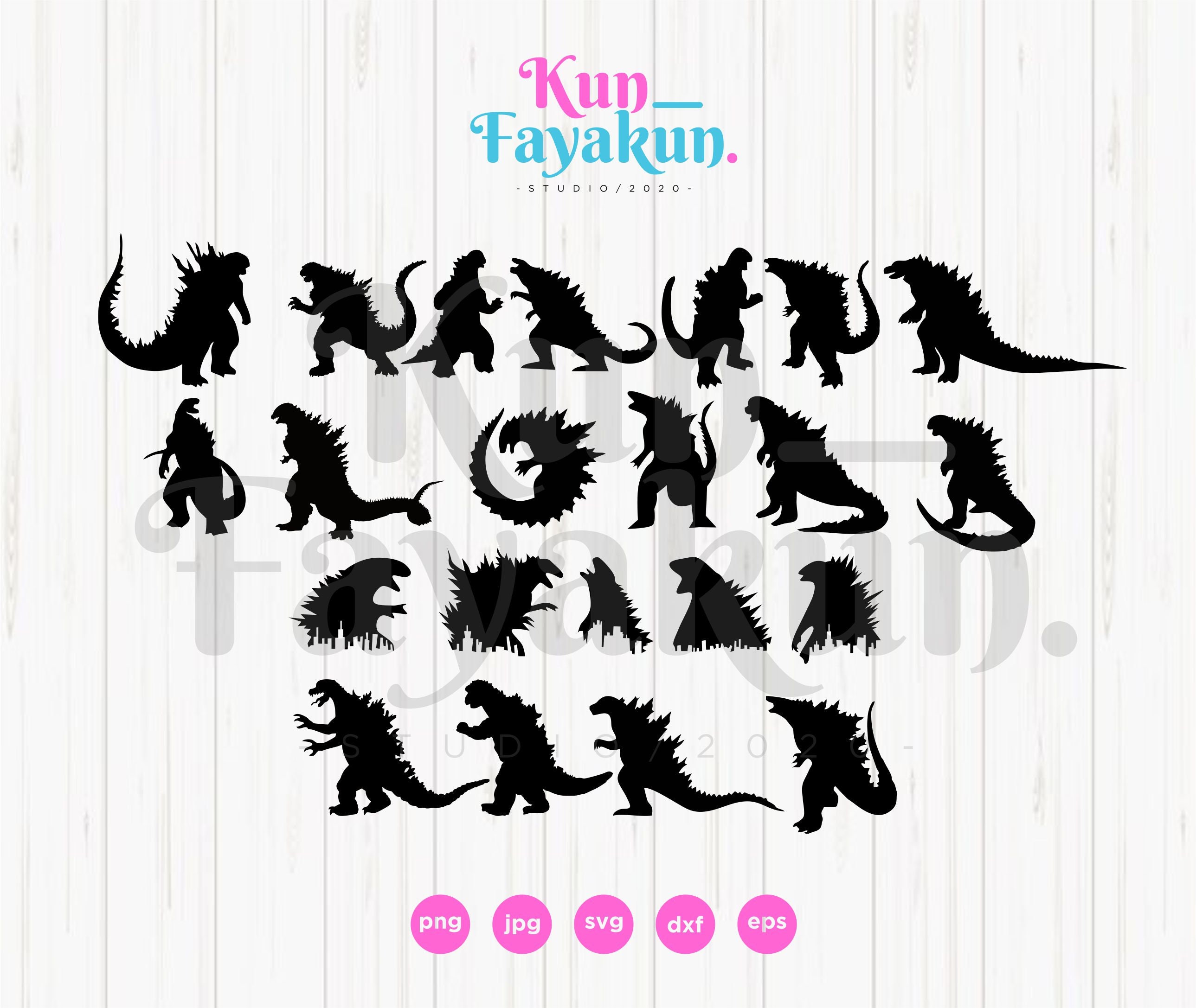 Godzilla Svg, Godzilla Silhouette, Godzilla Clip Art, Godzilla Cut File ...