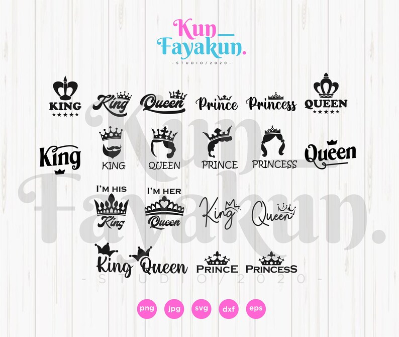 Queen And King Svg King Queen Svg Her King Svg His Queen Svg King Svg Queen Svg King Crown