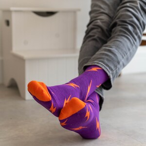 Lightning Bolt Socks. Fun Socks. - Etsy