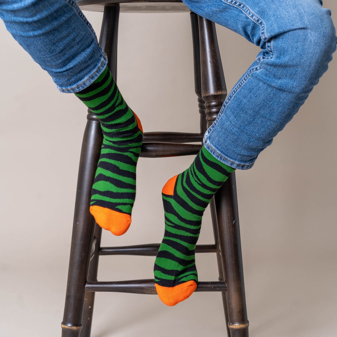 Tiger Stripe Socks. Fun Socks. - Etsy