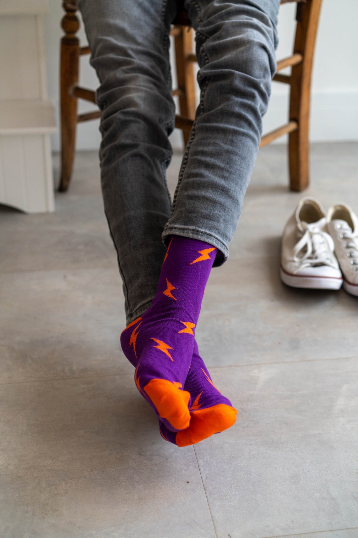 Lightning Bolt Socks. Fun Socks. - Etsy