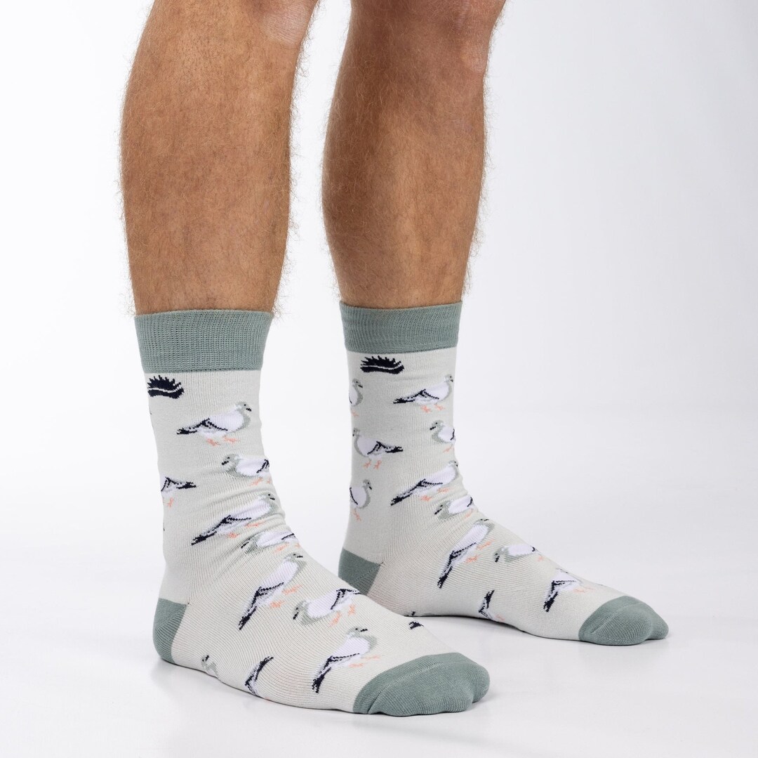 BAMBOO SOCKS PIGEON Bird Socks Funky Socks Cool Socks White Socks Vegan ...
