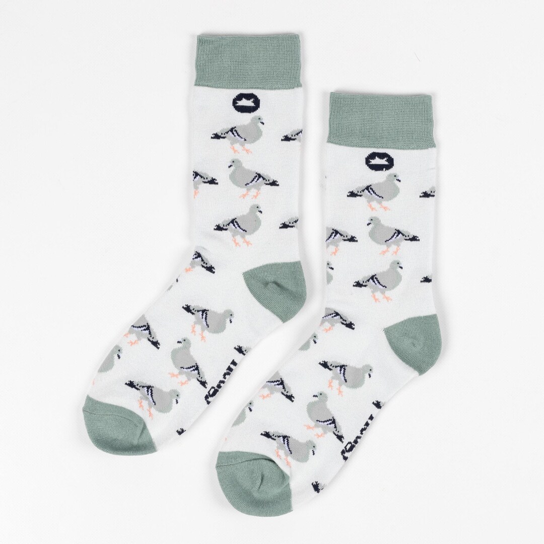 BAMBOO SOCKS | PIGEON | Bird Socks | Funky Socks | Cool Socks | White ...