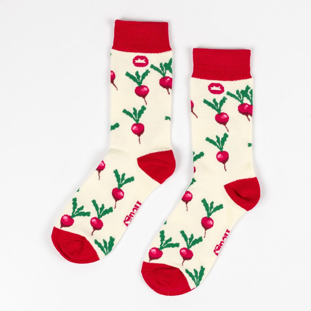 BAMBOO SOCKS | RADISH | Vegetable Socks | Sustainable Socks | Veggie ...