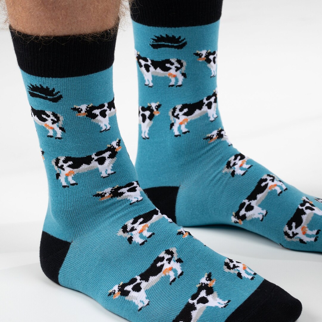 BAMBOO SOCKS COW Farm Animal Socks Farm Socks Cow - Etsy