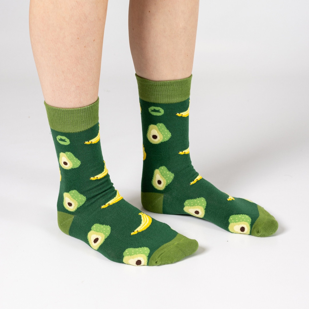BAMBOO SOCKS FRUIT Banana Socks Avocado Socks Fruit Socks Vibrant Socks ...