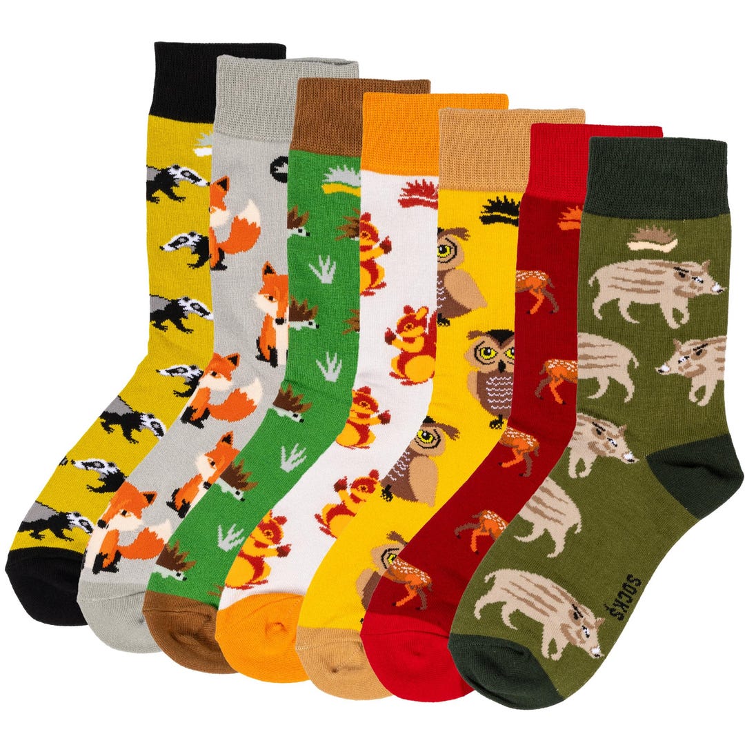 BAMBOO SOCKS | WOODLAND | Bundle | Woodland Animal Socks | Multipack ...