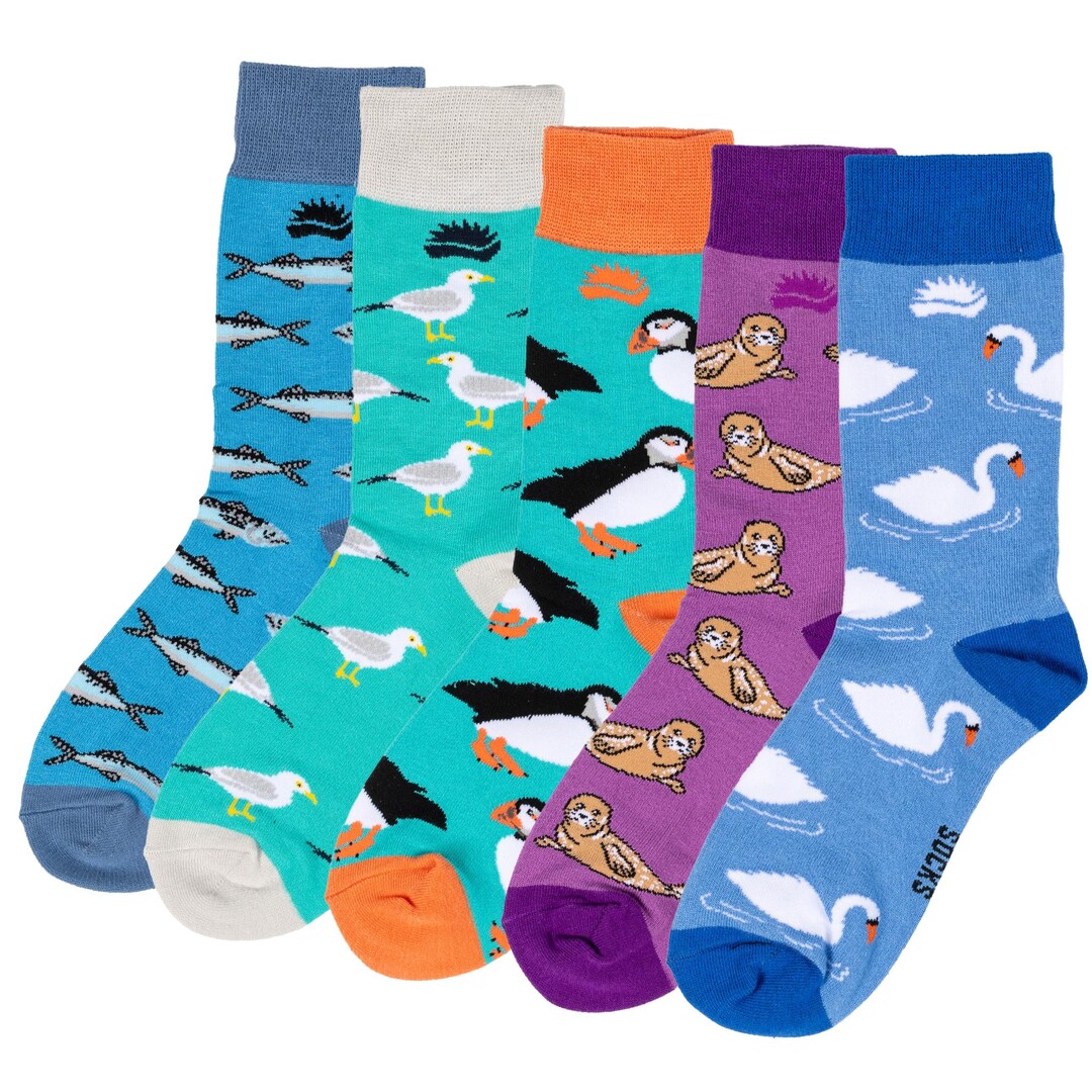 BAMBOO SOCKS | COASTAL | Bundle | Bird Socks | Multipack | Sustainable ...