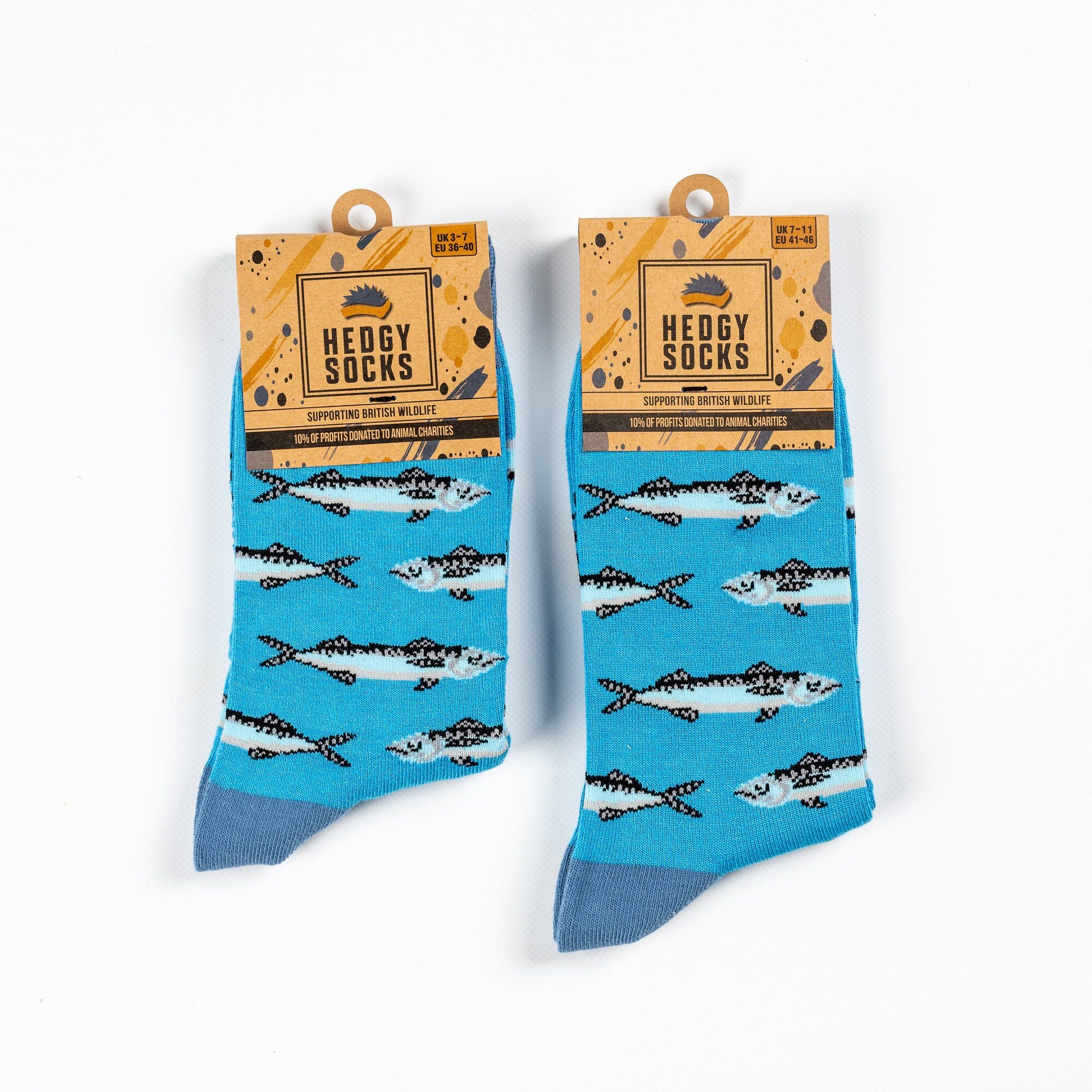 BAMBOO SOCKS MACKEREL Fish Socks Sea Socks Blue Socks Fishing Clothes ...