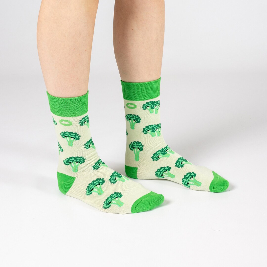 BAMBOO SOCKS BROCCOLI Vegetable Socks Novelty Socks Food Socks ...
