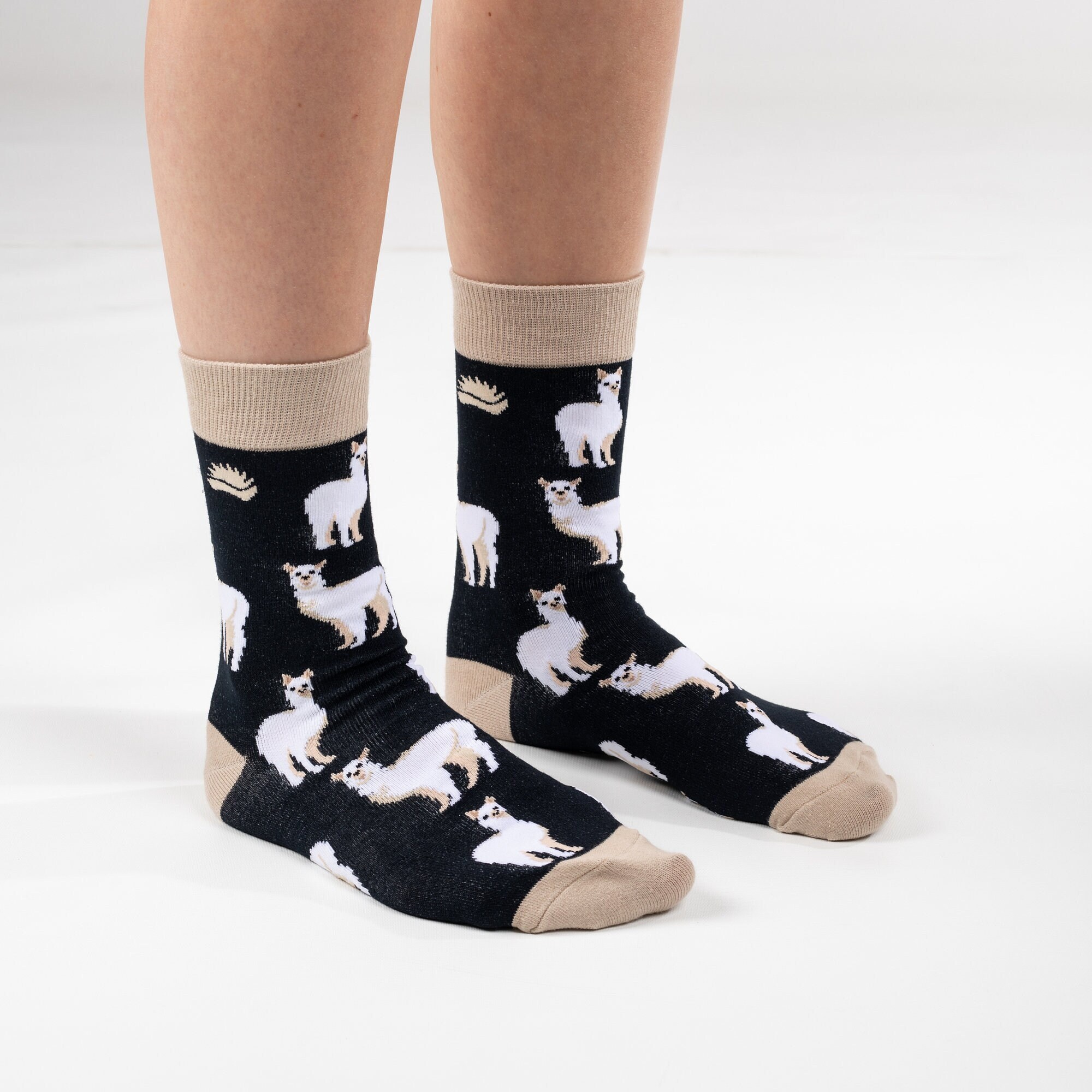 BAMBOO SOCKS | ALPACA | Farm Animal Socks | Black Socks | Bamboo Socks ...