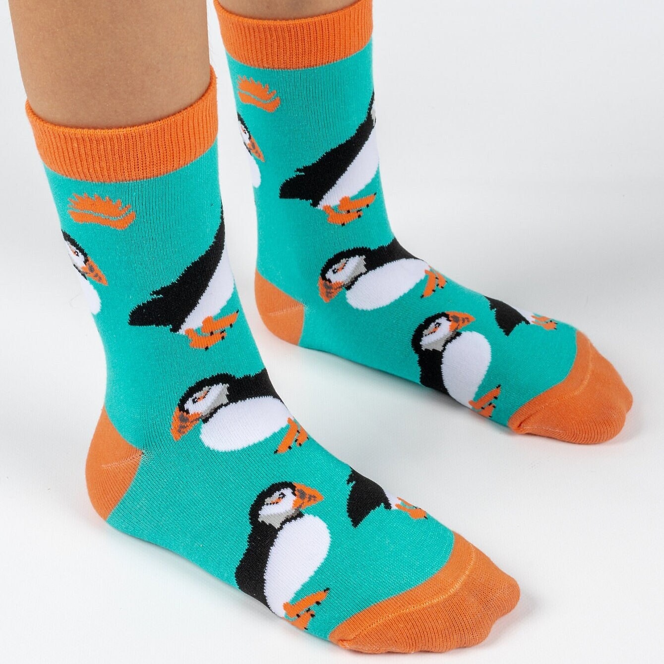 KIDS BAMBOO SOCKS | Puffin | Blue | Wildlife | Bird | Cool Socks ...