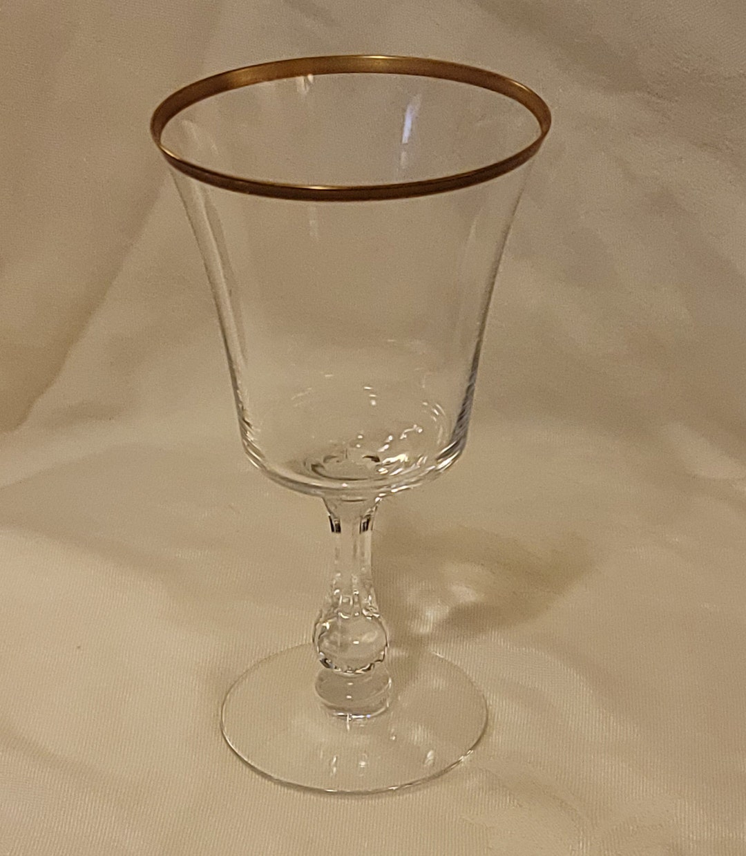 Fostoria Crystal Water Goblets - Richmond - Gold Rimmed - Etsy