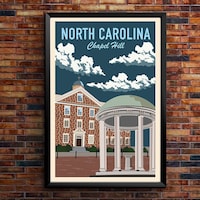 University of North Carolina 5x7 Art Print - Etsy