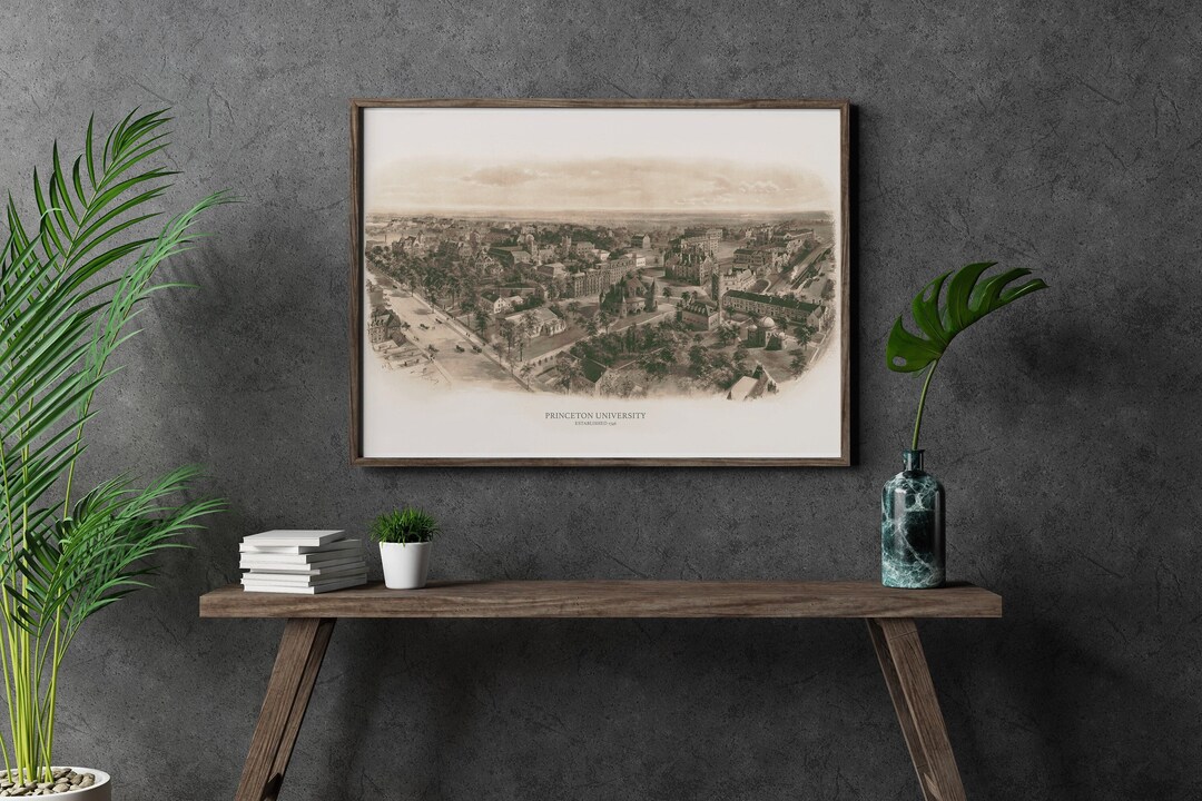 Cornell University Campus Panorama, Vintage 1900s Lithograph Replica ...