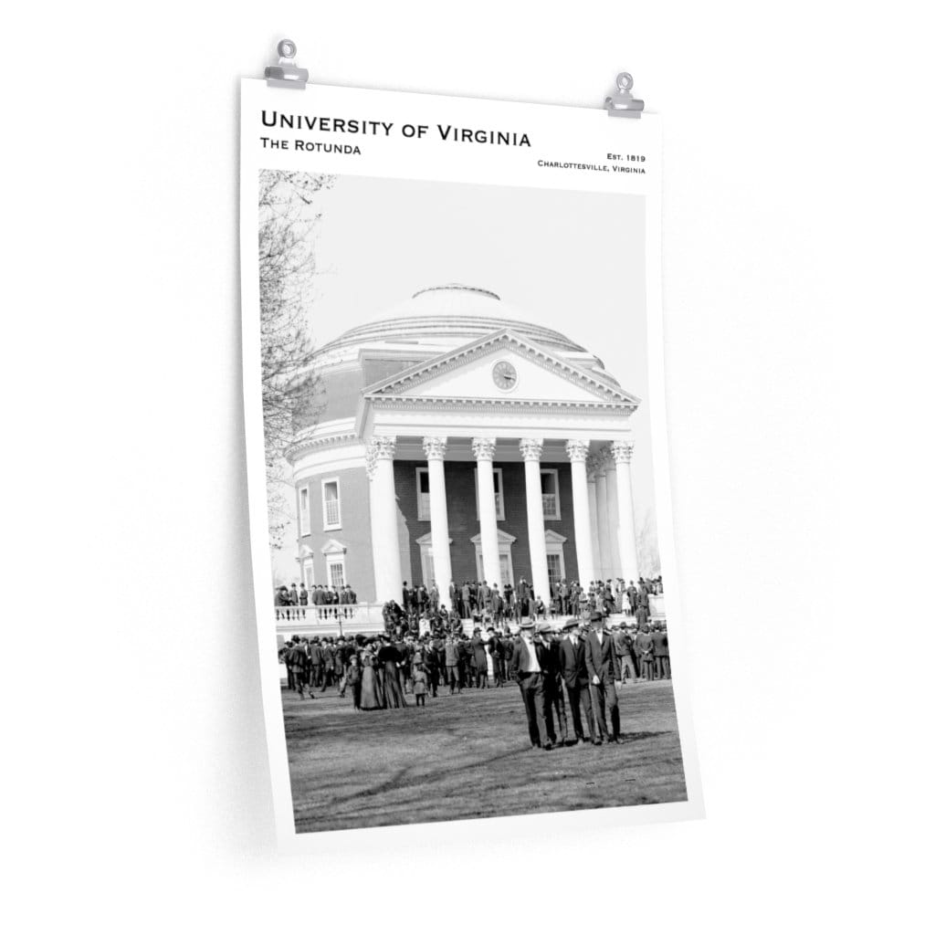 University of Virginia Rotunda, 1900s Black and White UVA Vintage Photo ...