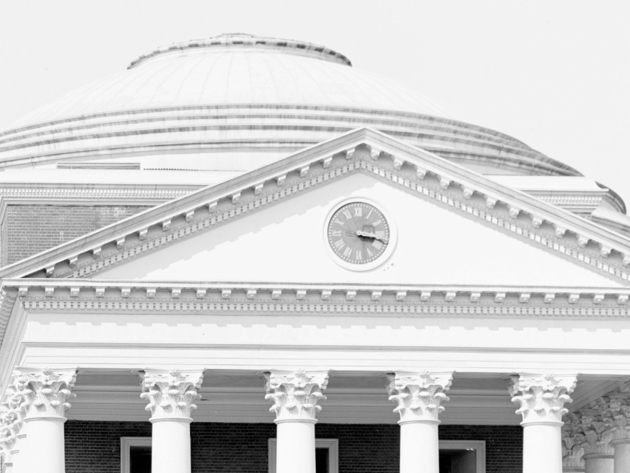 University of Virginia Rotunda, 1900s Black and White UVA Vintage Photo ...