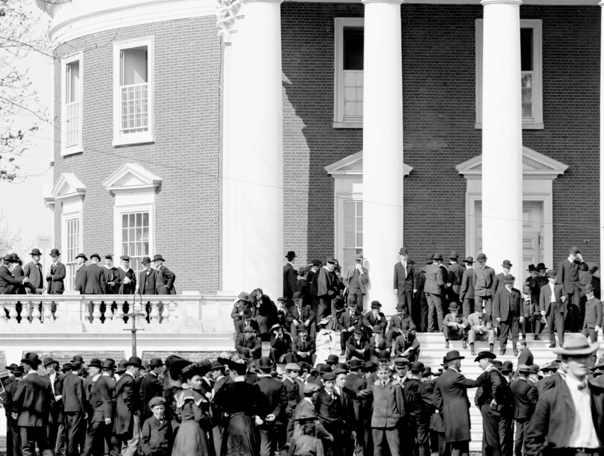 University of Virginia Rotunda, 1900s Black and White UVA Vintage Photo ...