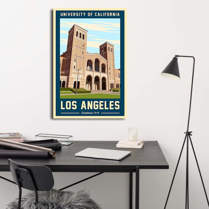 UCLA Retro Poster, University of California Los Angeles Bruins, Royce ...