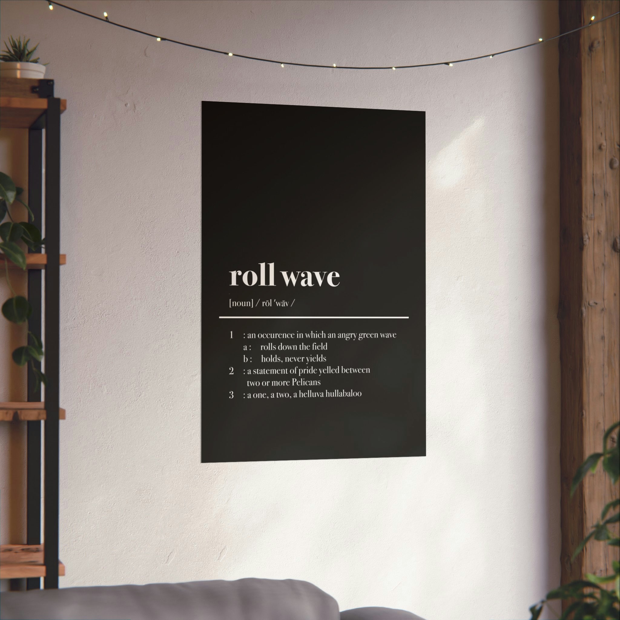 Tulane "roll Wave" Instant Digital Download, Tulane Green Wave Wall Art ...